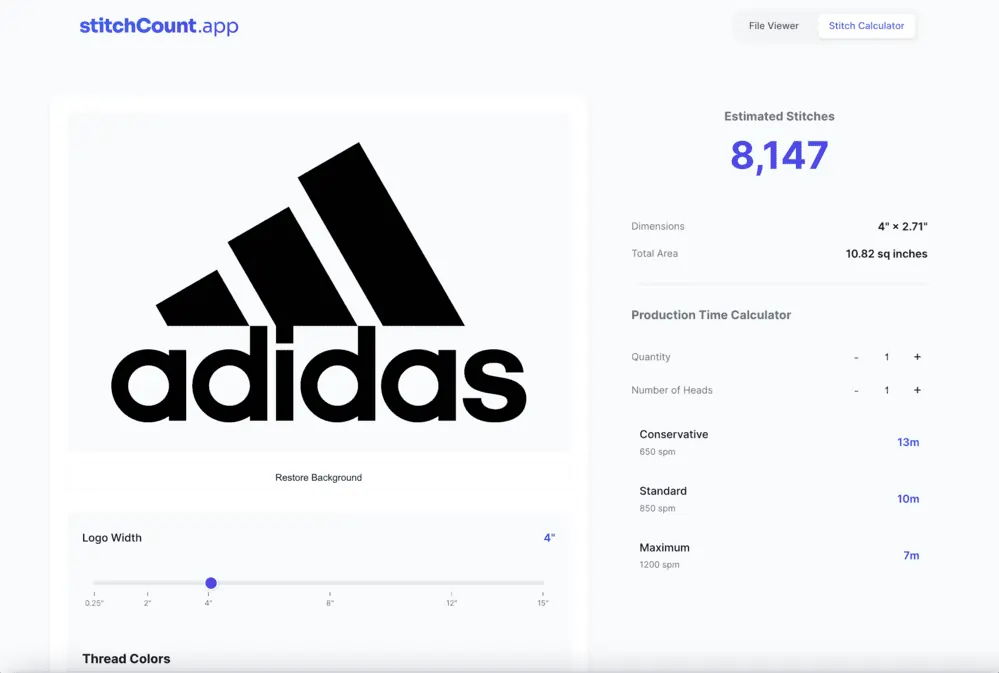 Free Embroidery Stitch Count & Embroidery File Viewer Tool | Preview and Edit Embroidery Designs ...